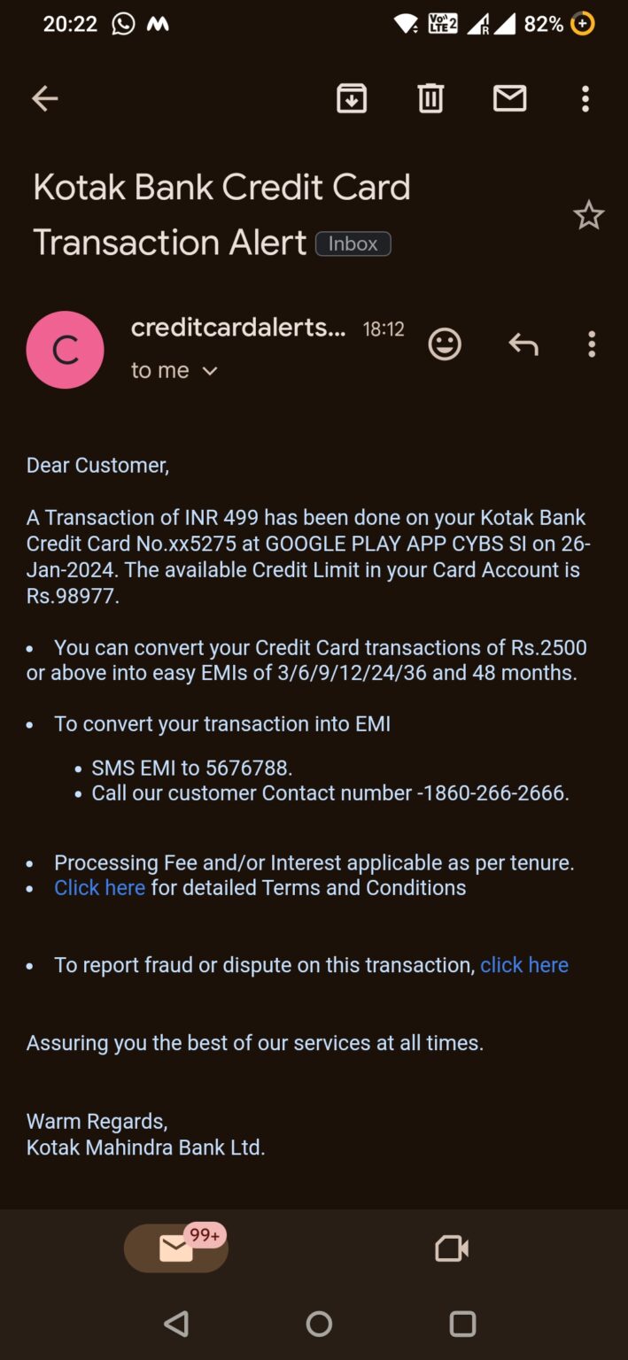 GOOGLE PLAY APP CYBS SI | Consumer Complaints Court