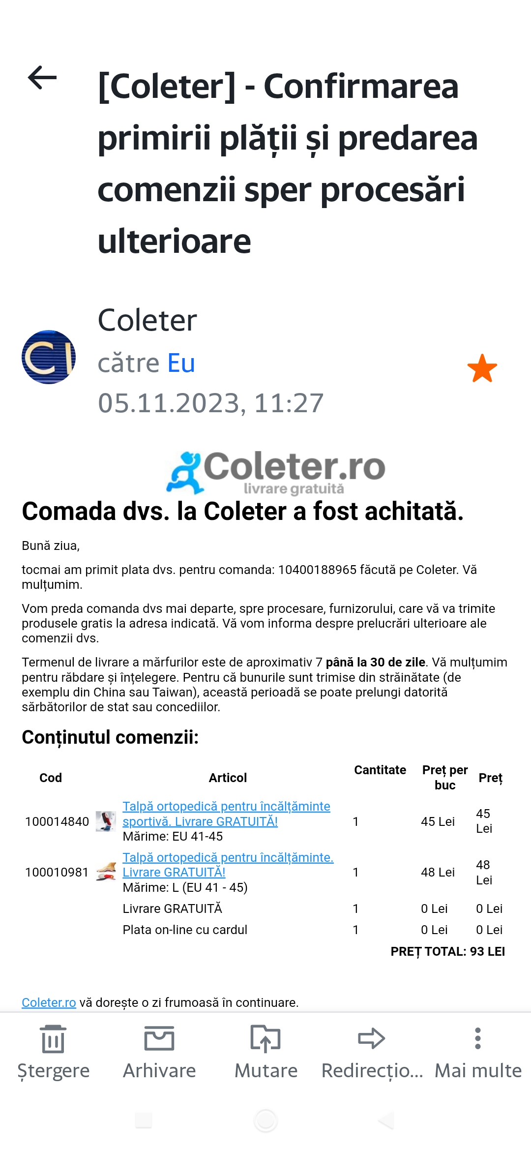 Inselaciune pe site Coleter.ro | Consumer Complaints Court
